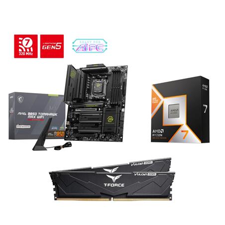 AMD Ryzen 7 9800X3D CPU + MSI MAG B850 TOMAHAWK MAX WIFI Motherboard ...